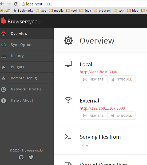 我的Browsersync笔记